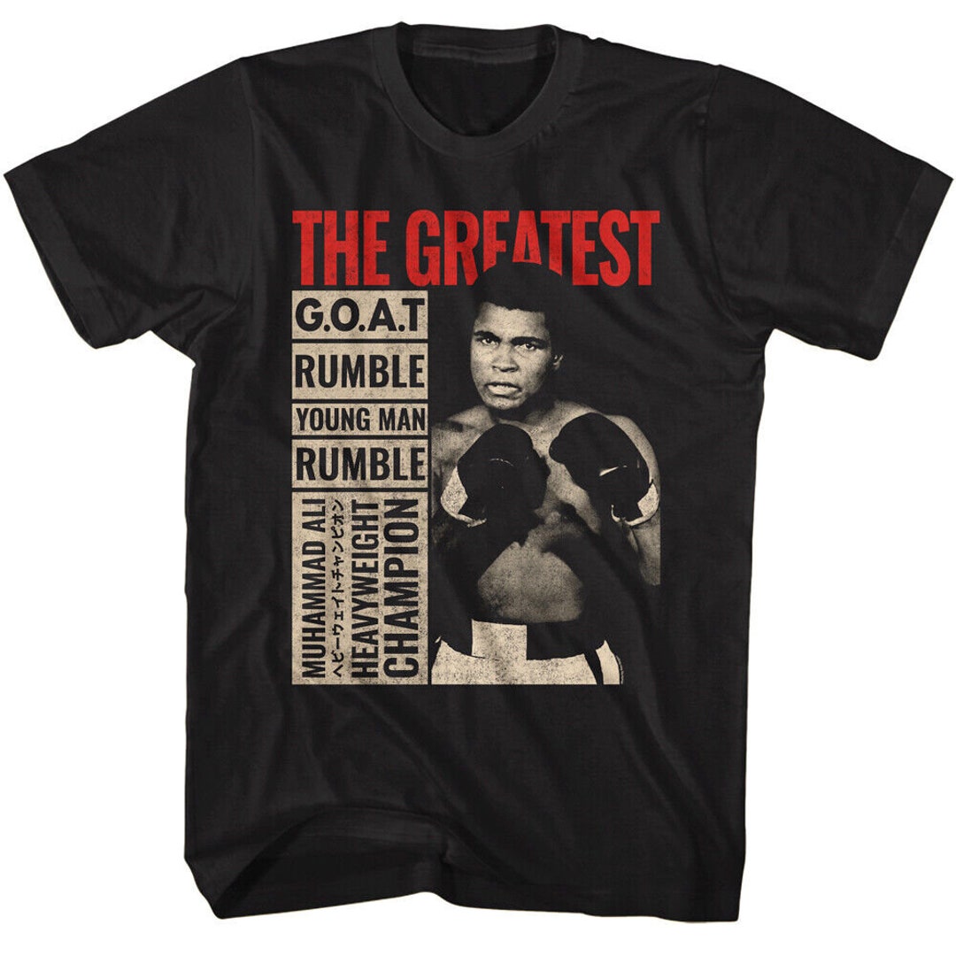 Muhammad Ali Japanese Boxing Champion Men's T-shirt Legend GOAT Rumble ...