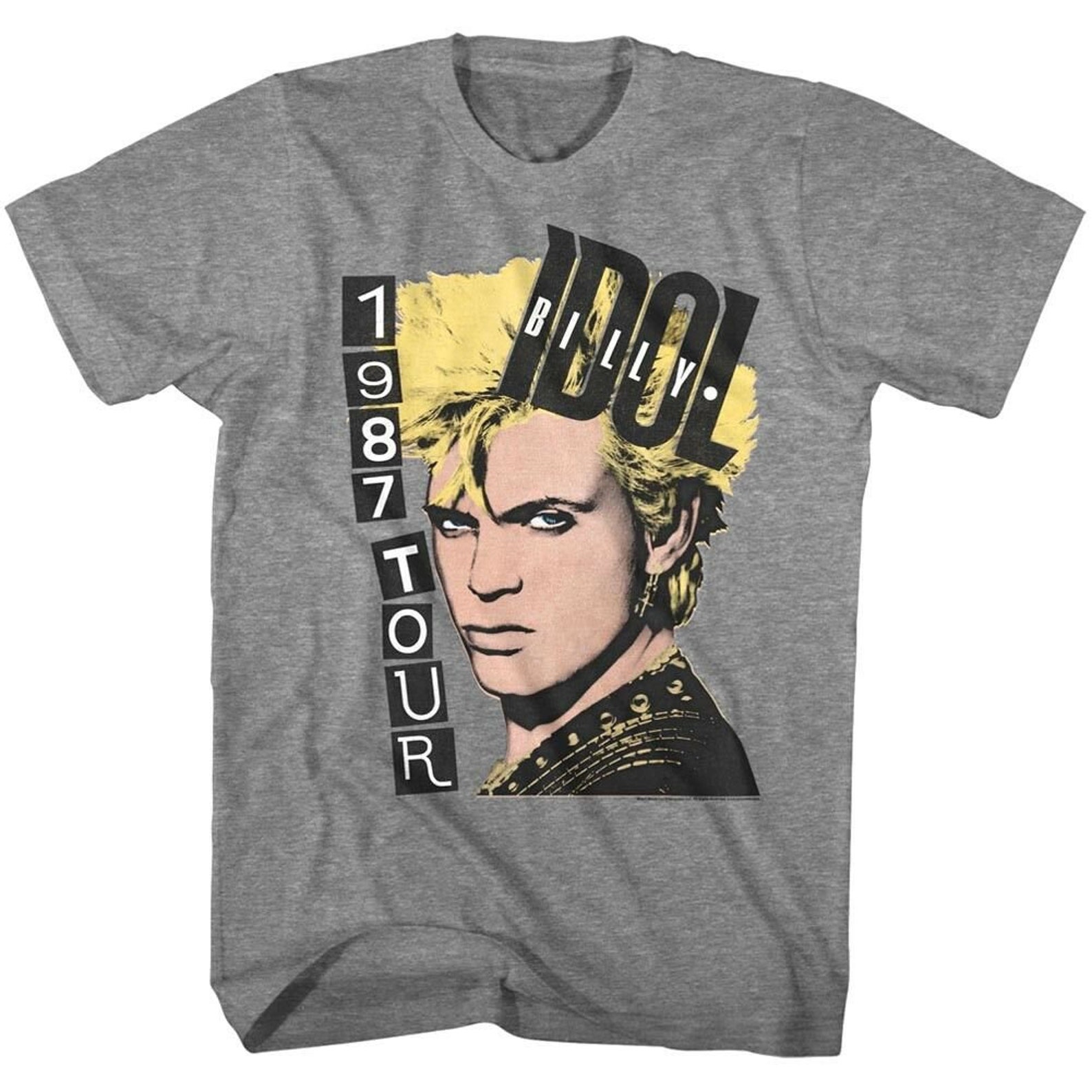 Billy Idol Men's T-shirt Billy Idol Tour 1987 Pop Art - Etsy