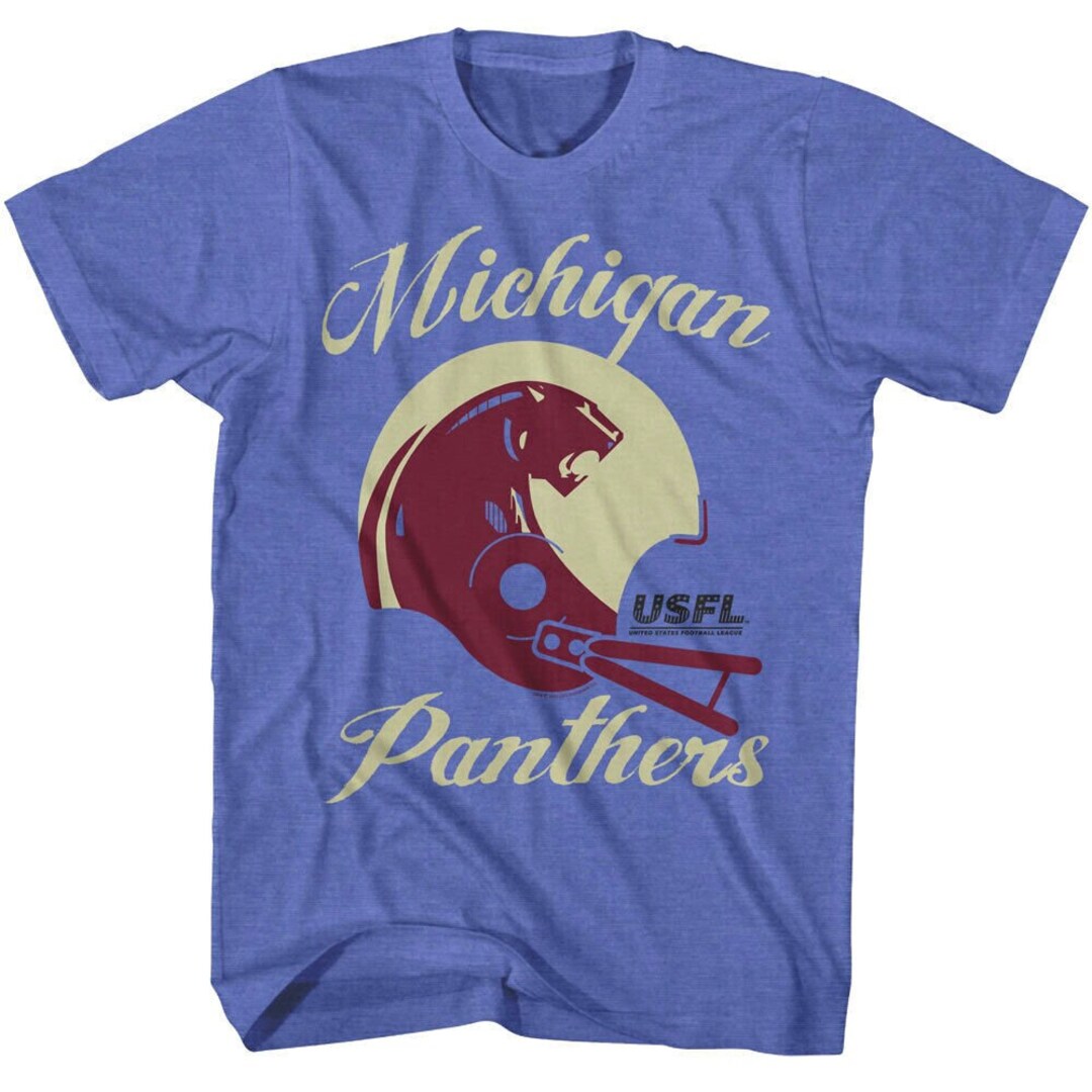 USFL Michigan Panthers T Shirt Team Logo American Football League 2023 ...