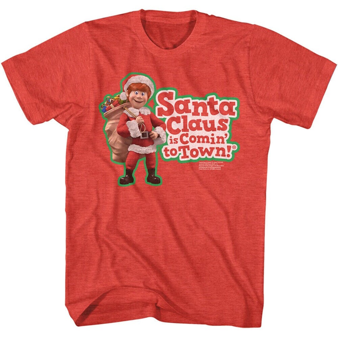 SANTA CLAUS Shirt is Comin' to Town Kris Kringle Merch Graphic Tees - Etsy
