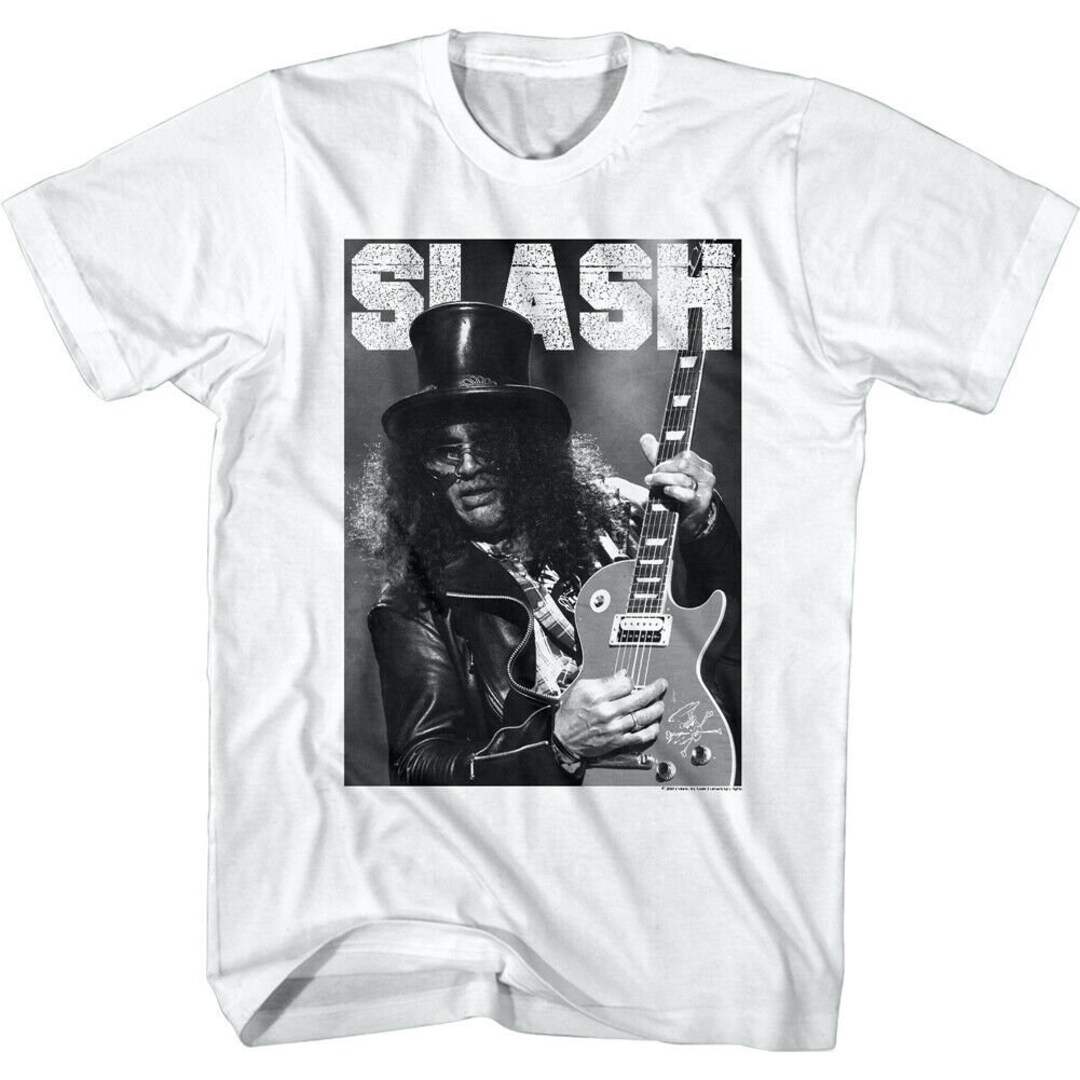 Slash Shredding Guitar Men's T Shirt Rock Star Guns N Roses Guitarist ...