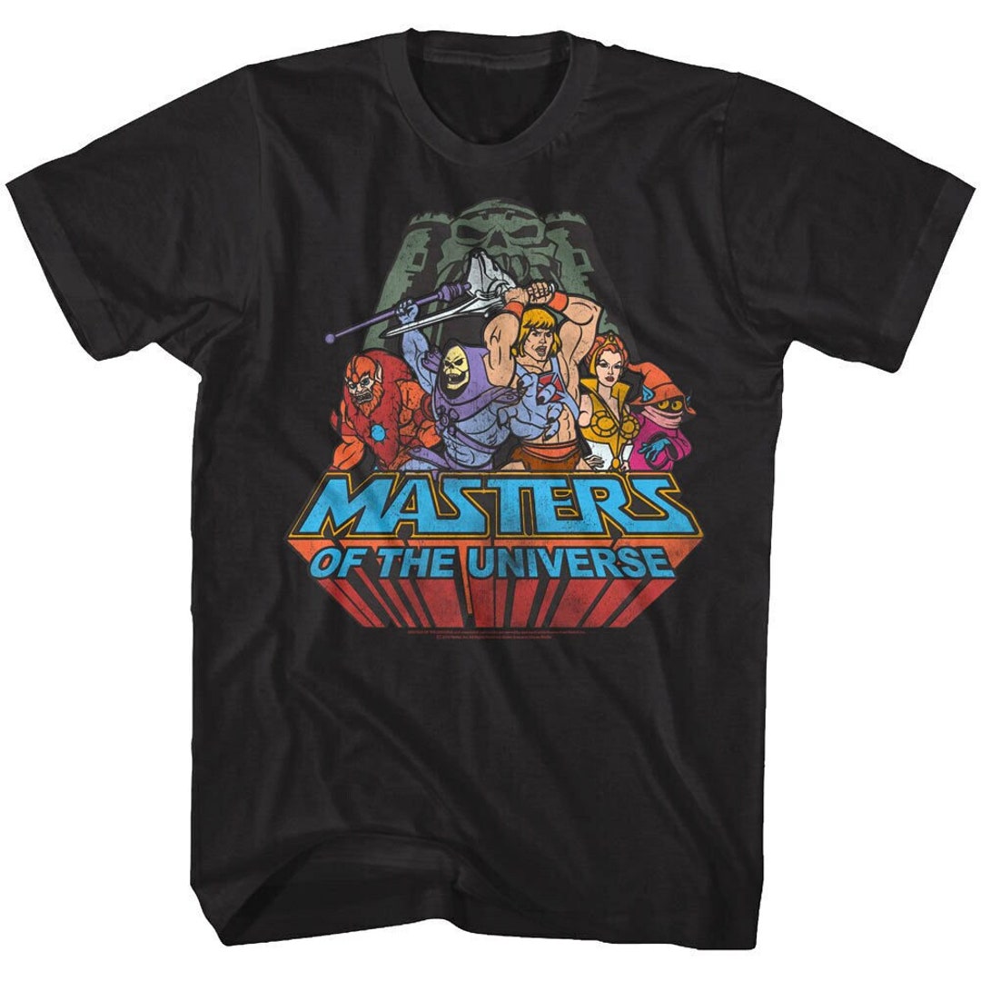 Masters of the Universe Men's T-shirt He-man Characters Poster Graphic ...