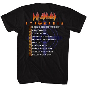 Def Leppard Pyromania Cover T-shirt Pyromania Album Songs List Rock and ...