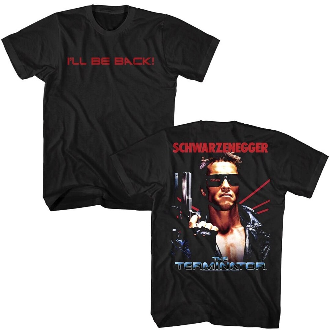 Terminator I'll Be Back T Shirt Schwarzenegger Movie Graphic Tees - Etsy