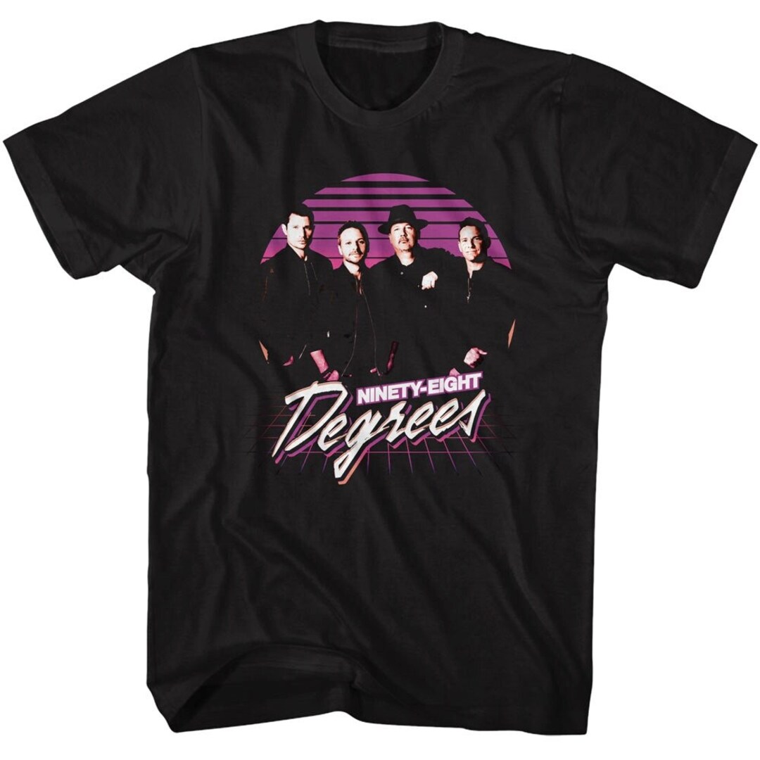 98 Degrees Men's Shirt Synthwave Sunset Music Band Graphic Tees - Etsy