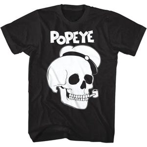 Popeye the Sailorman Men's Shirt Skull Vintage Cartoon Graphic Tees - Etsy
