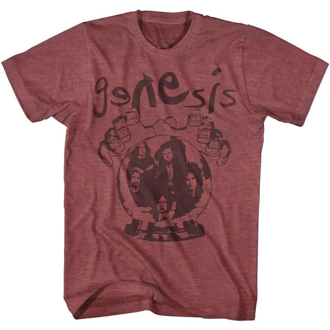 Genesis Band Men's T-shirt Crystal Ball Cover Graphic Tee 70s Concert ...