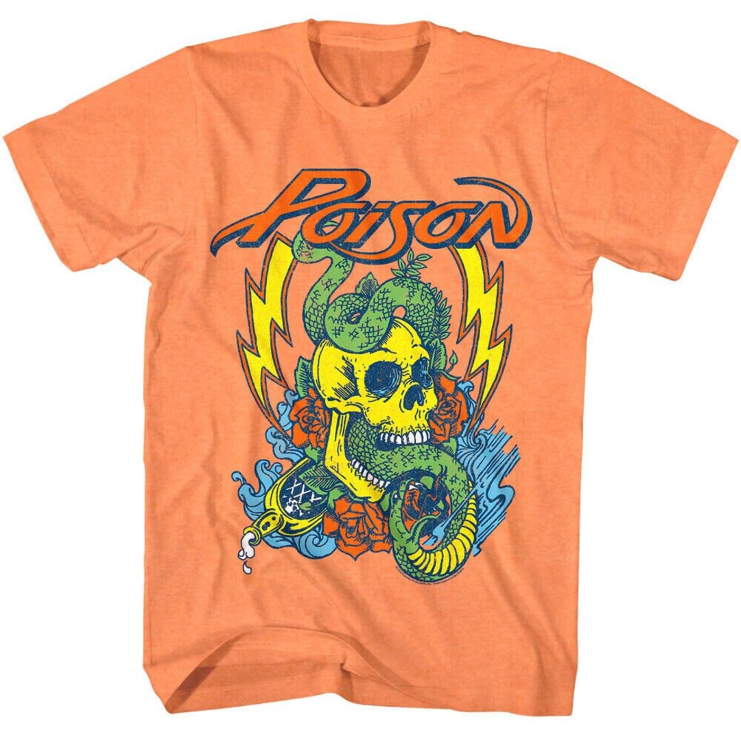 Poison Men's T-shirt Snake N Skull - Etsy