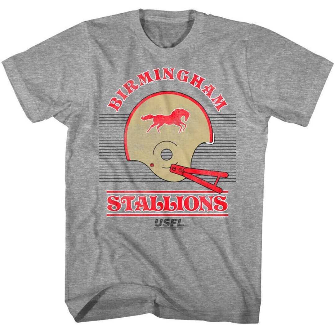 USFL T Shirt Birmingham Stallions Alabama American Football Logo ...