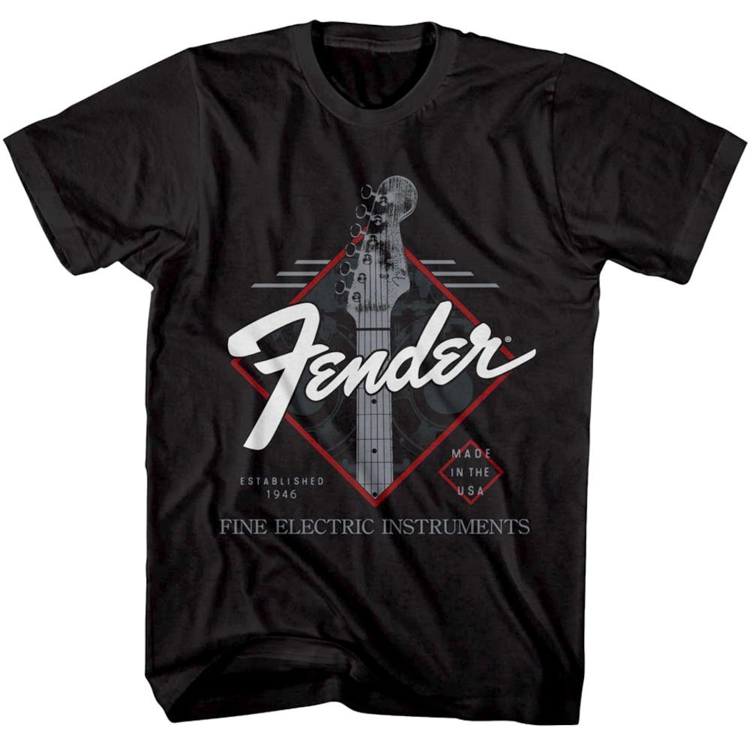 Fender Men's T Shirt Made in the USA Electric Instruments Graphic Tees ...