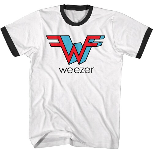 Weezer Men's T-shirt 3D Rainbow Logo Black T Shirt Alt - Etsy
