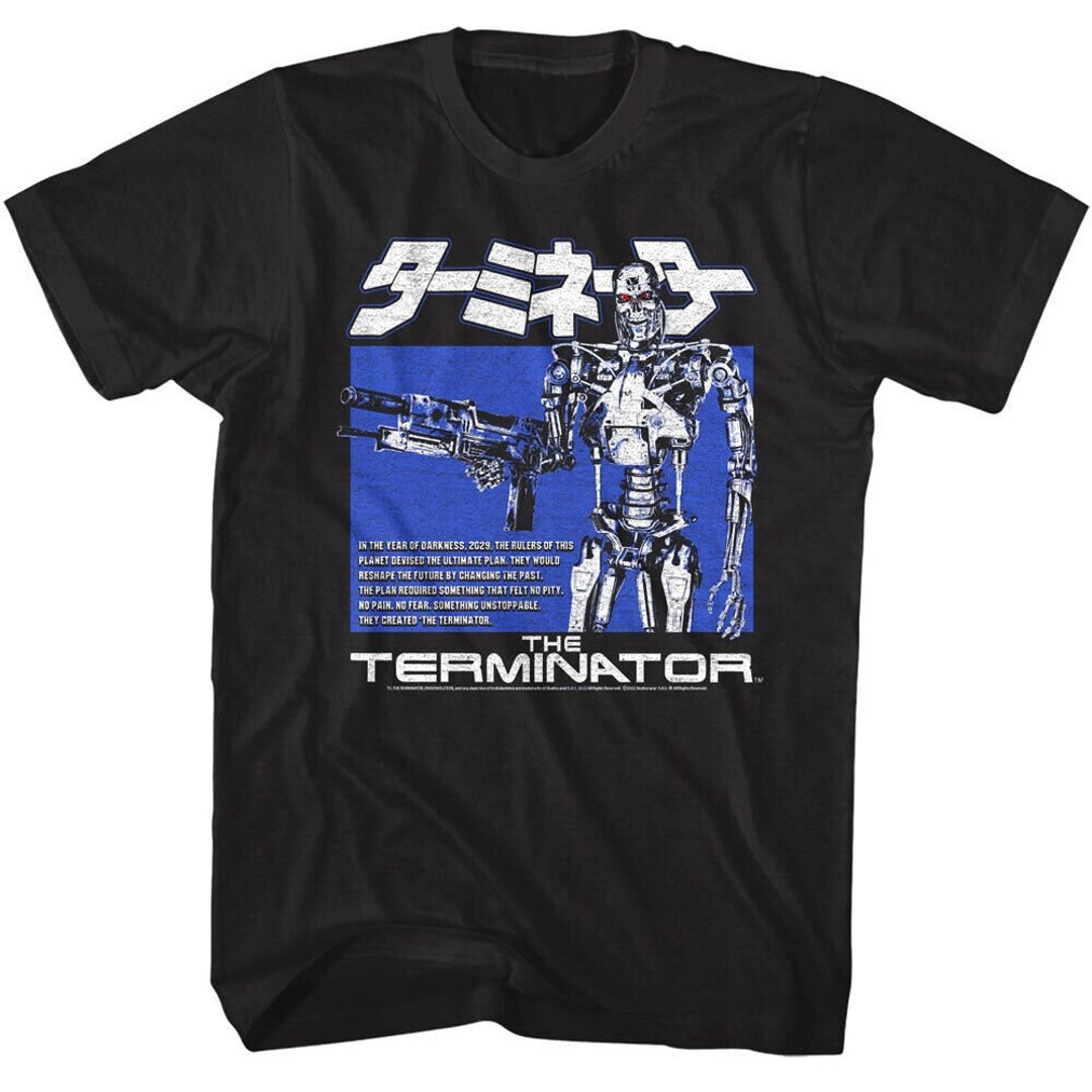 Terminator Shirt Japanese Cyborg Poster Men's Robot Graphic Tees - Etsy