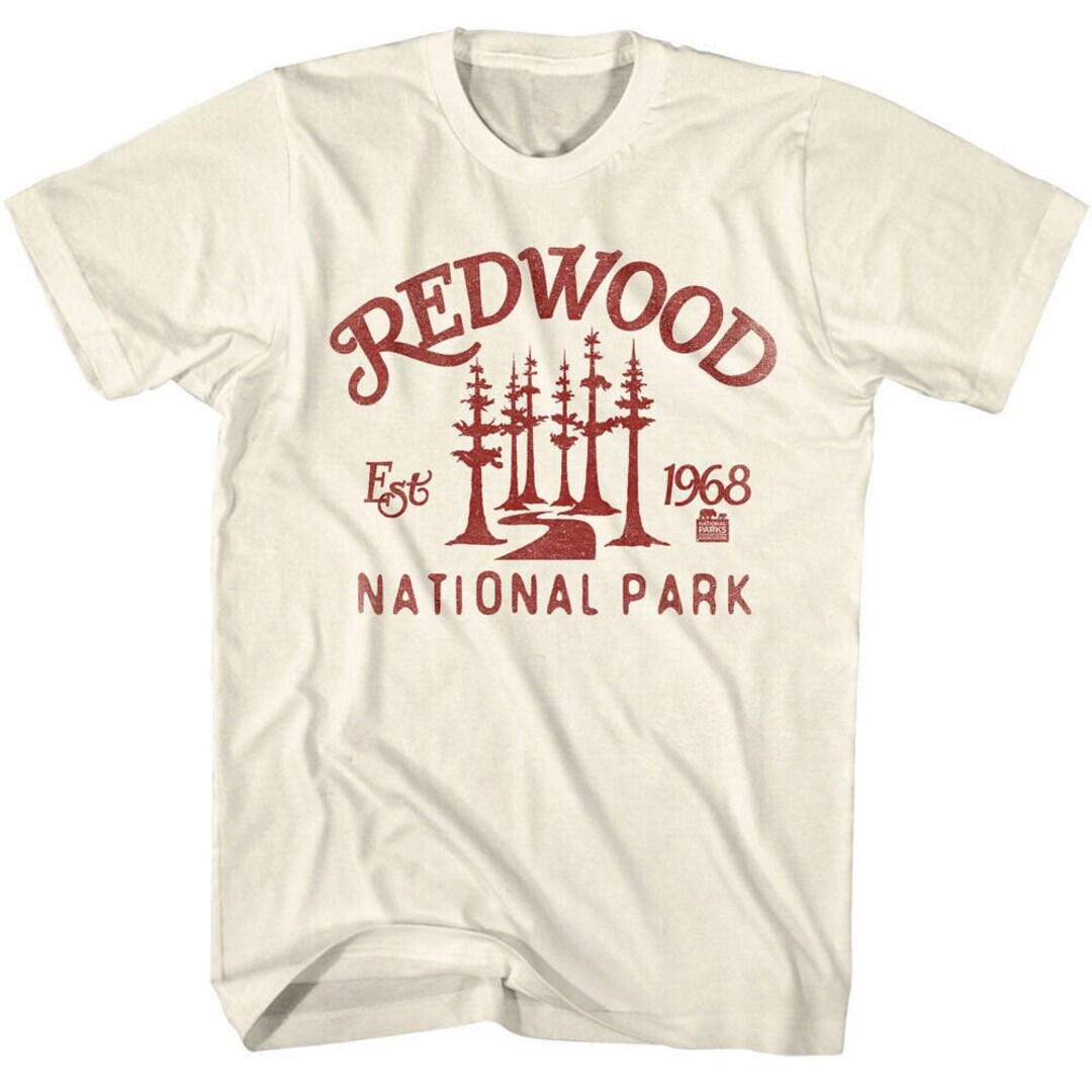Redwood T-shirt National Park Trees Men's Retro Tees - Etsy
