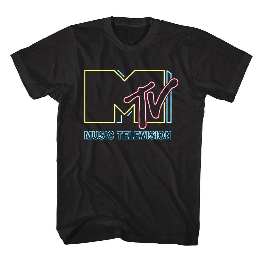 MTV Shirt Neon Sign Logo Music Television TV Vintage Graphic Tees - Etsy