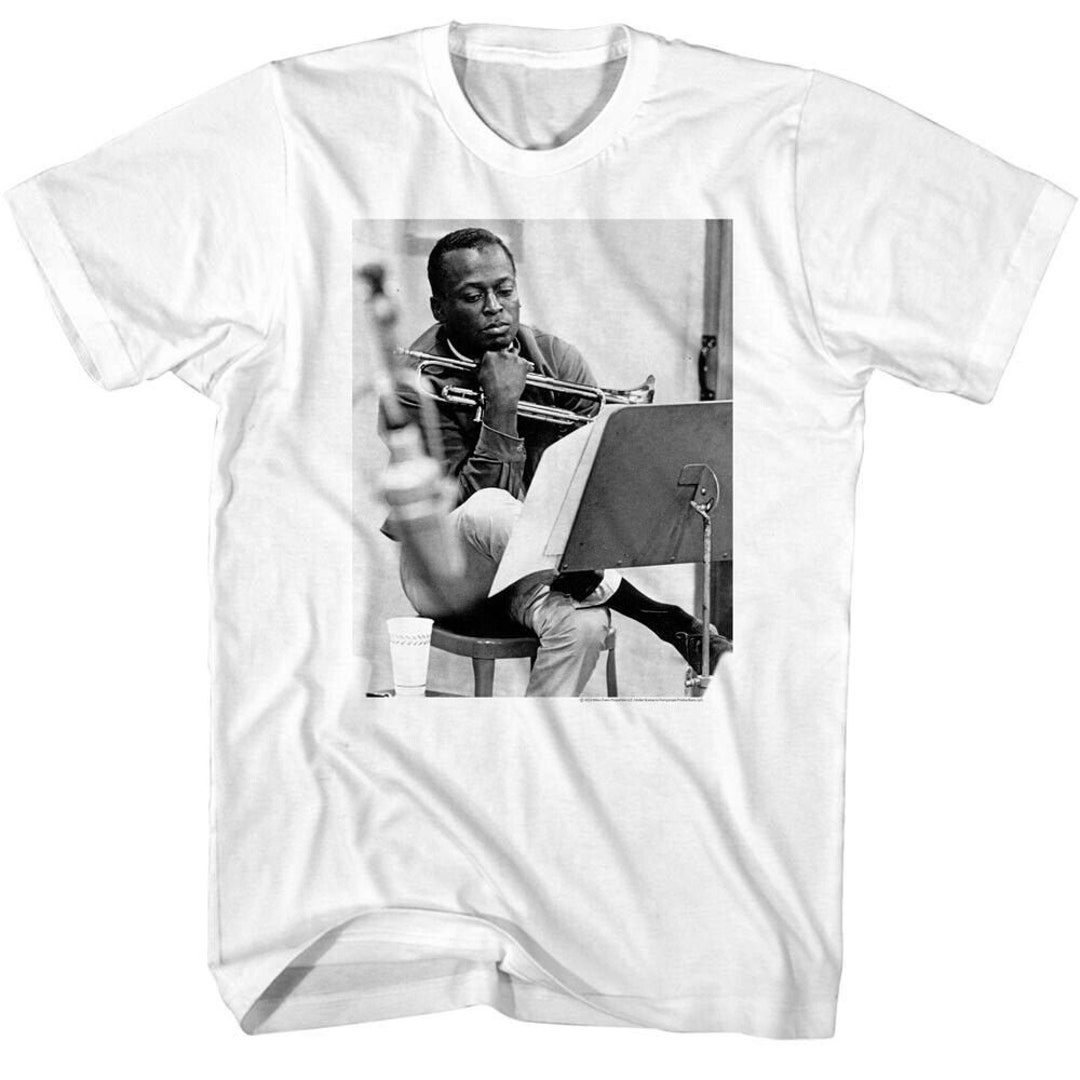 Miles Davis T-shirt in Recording Studio Men's Retro Graphic Tees - Etsy