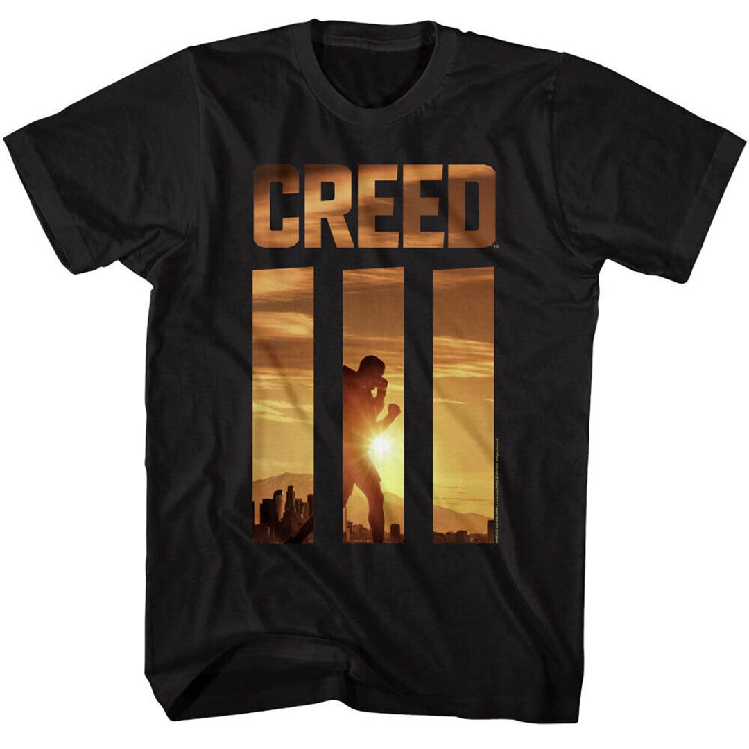 Adonis Creed 3 T-shirt LA Sunset Shadow Rocky Balboa Franchise Men's ...