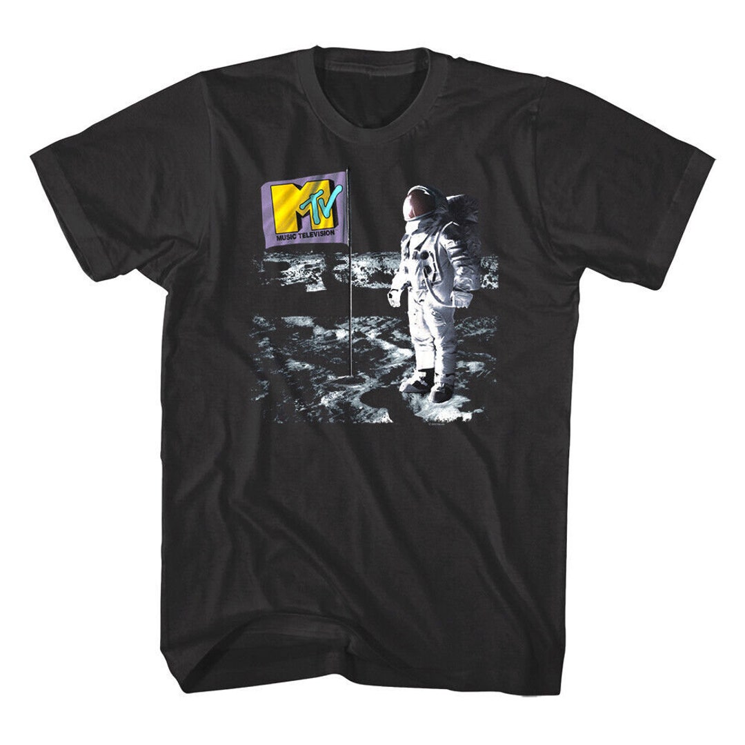 MTV Astronaut Flag on the Moon T-shirt Space Astronaut Classic MTV ...