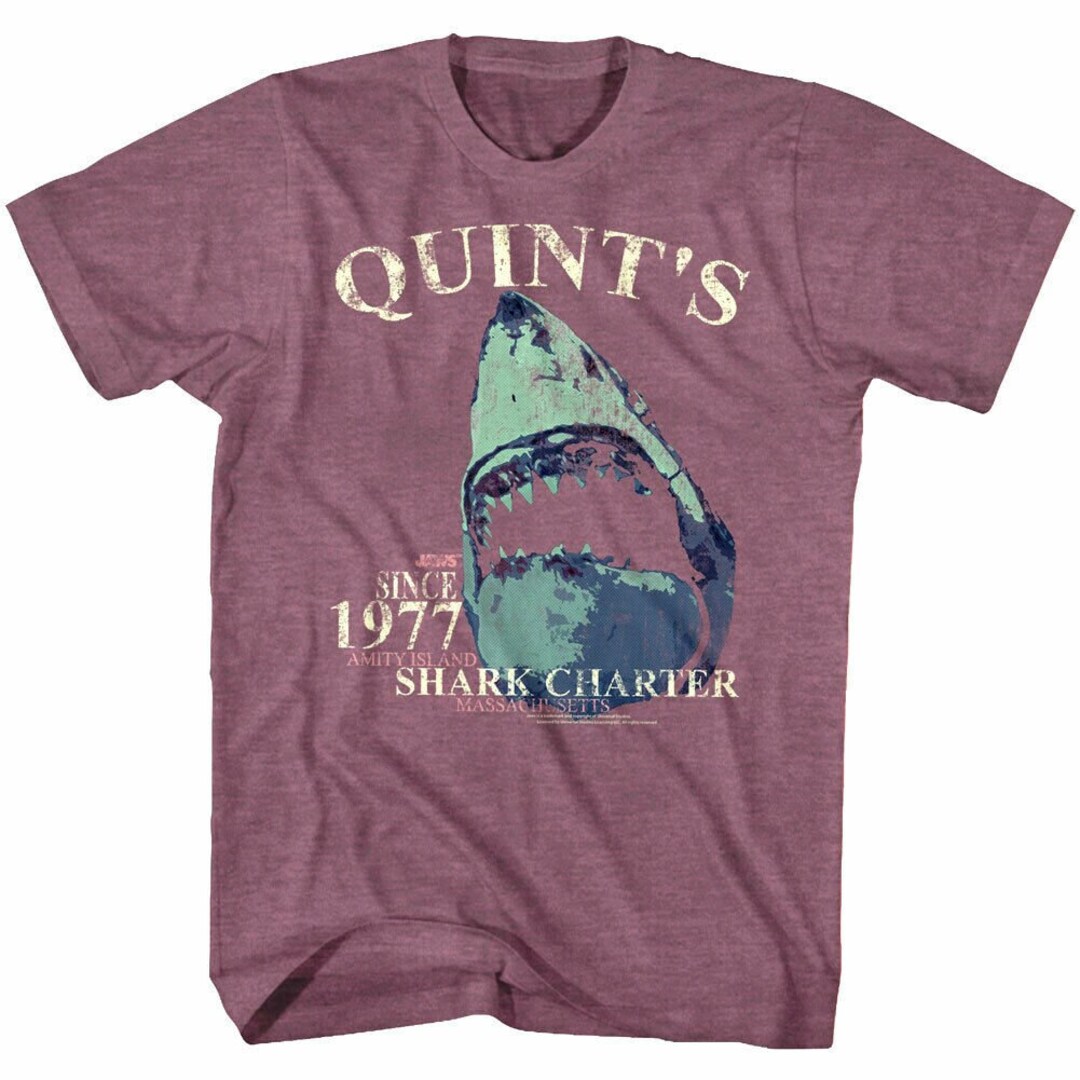 Jaws Men's T-shirt Quint's Shark Charter Graphic Tees - Etsy