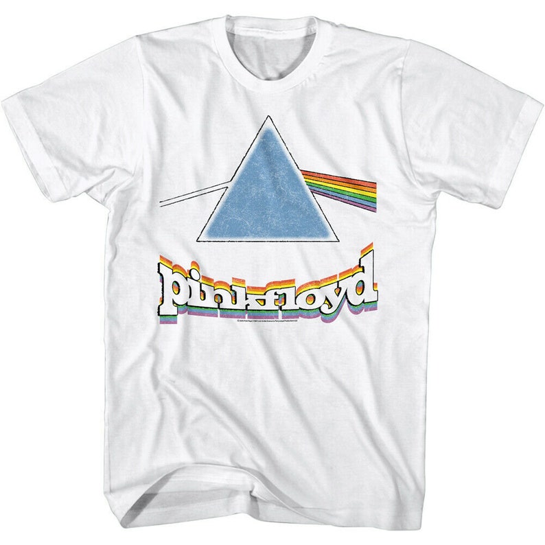 Pink Floyd Men's T-shirt Rainbow Logo DSOTM Retro Prism - Etsy