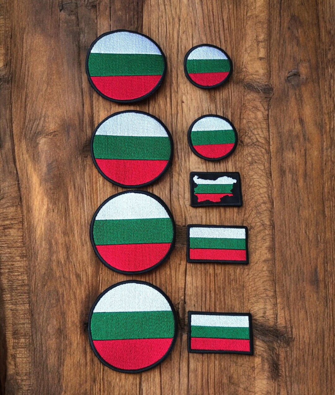 Bulgaria Patches, Sew On, Iron on Patches, Embroidered Bulgaria Flag Patches, Round, Rectangle ...