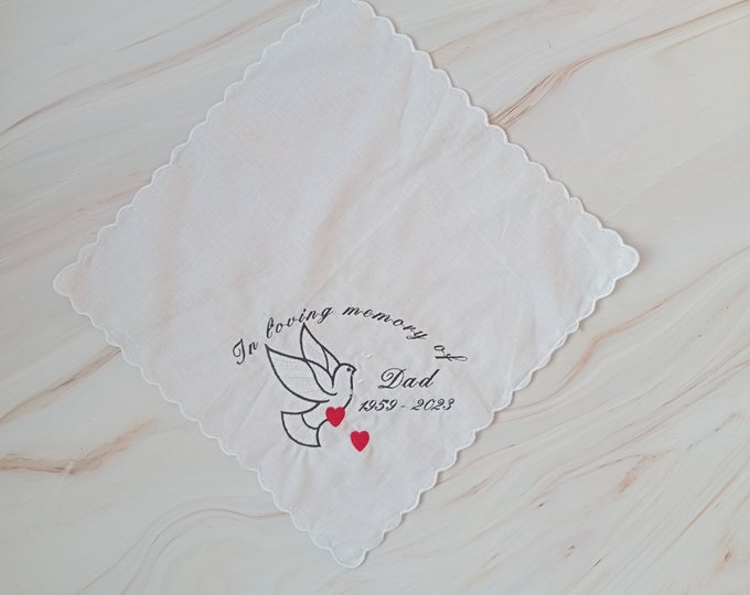 Memorial Handkerchief Personalized - Etsy