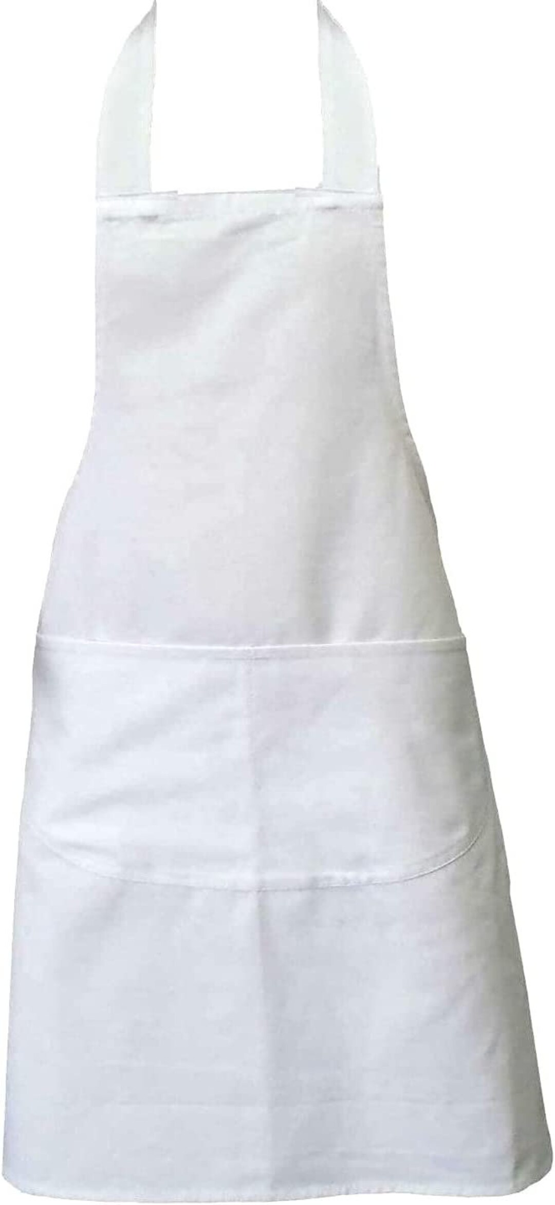 Personalised Apron With Your Logo, White Kitchen Apron, Double Pocket ...