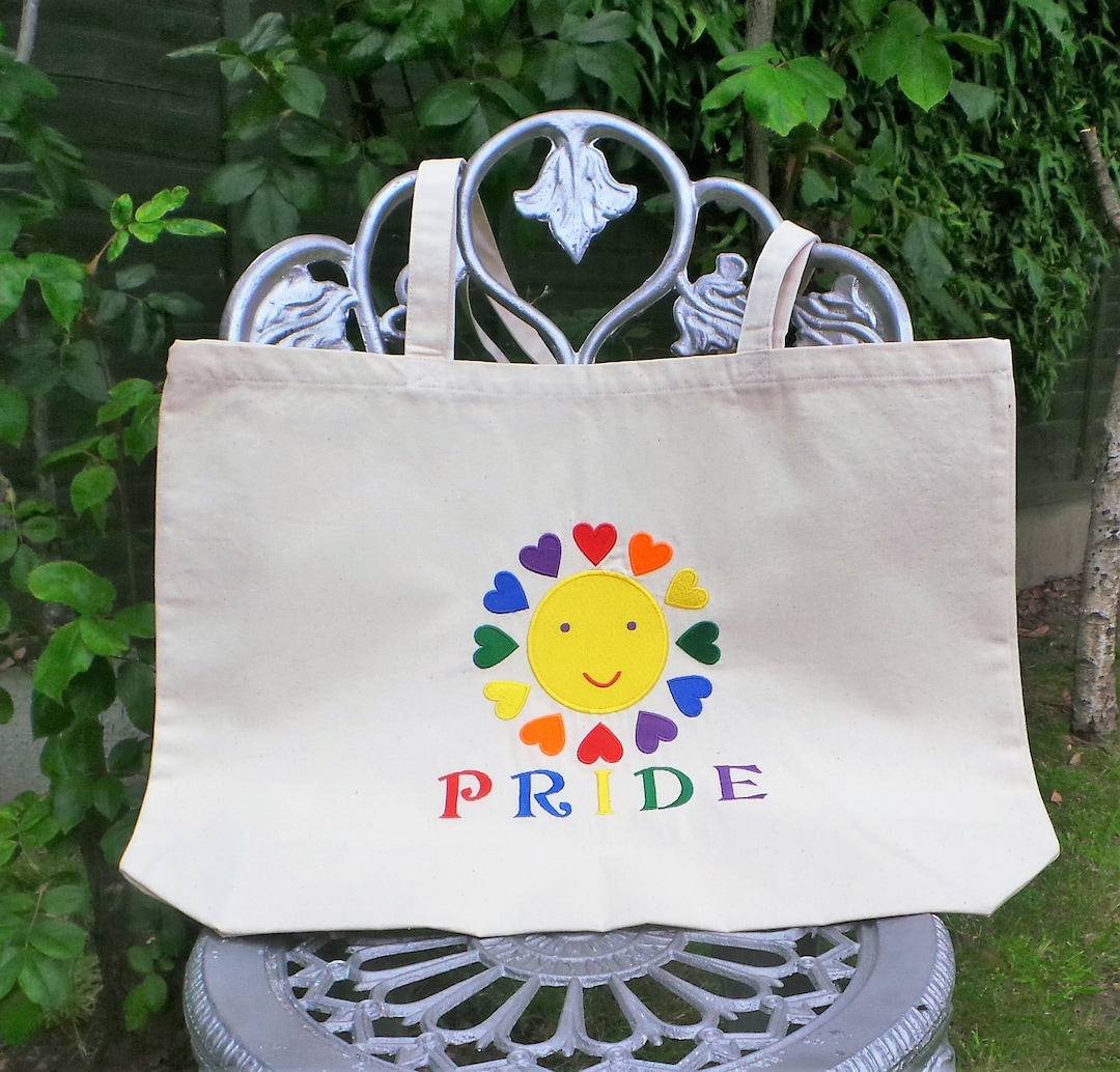 Large Rainbow Pride Bag, Gay Flag Tote Bag, Gay Birthday Gift, Pride ...