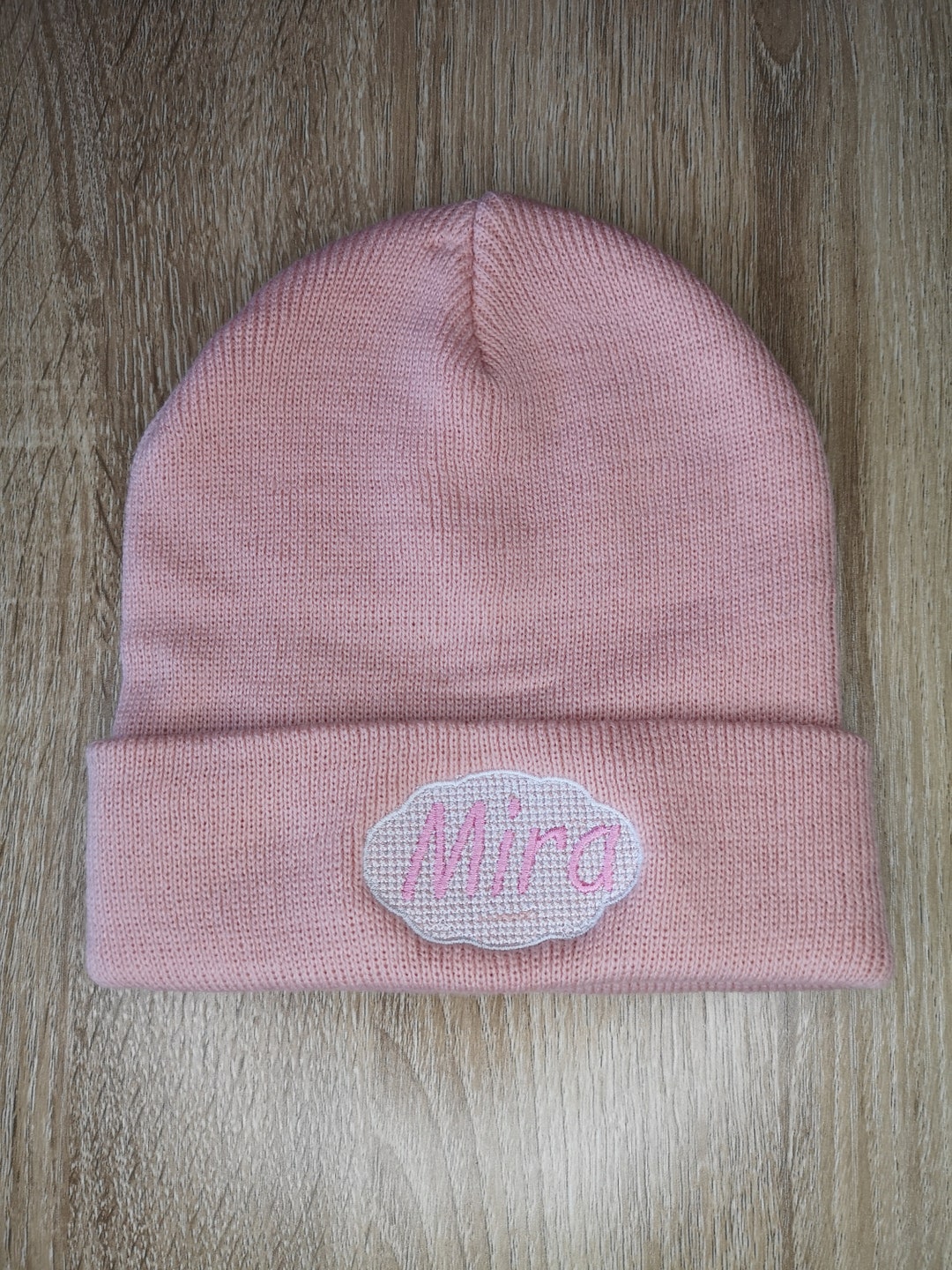 Personalised Pink Toddler Hat, Christmas Gift for Girl, Girls Winter ...