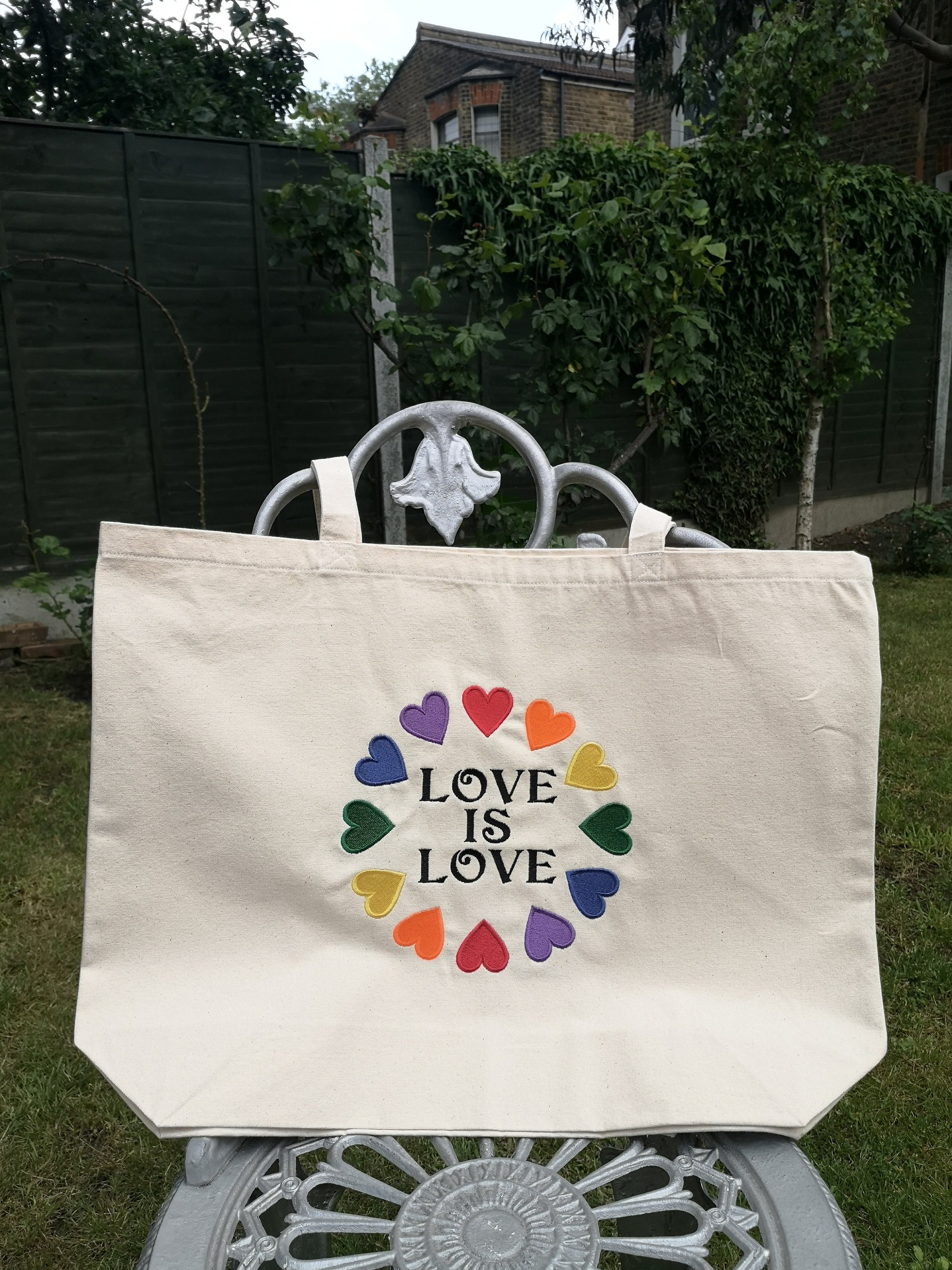 Large Rainbow Pride Bag Gay Flag Tote Bag Gay Birthday Gift - Etsy