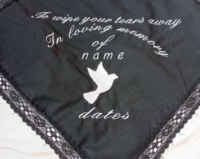 Memorial Handkerchief Personalized - Etsy