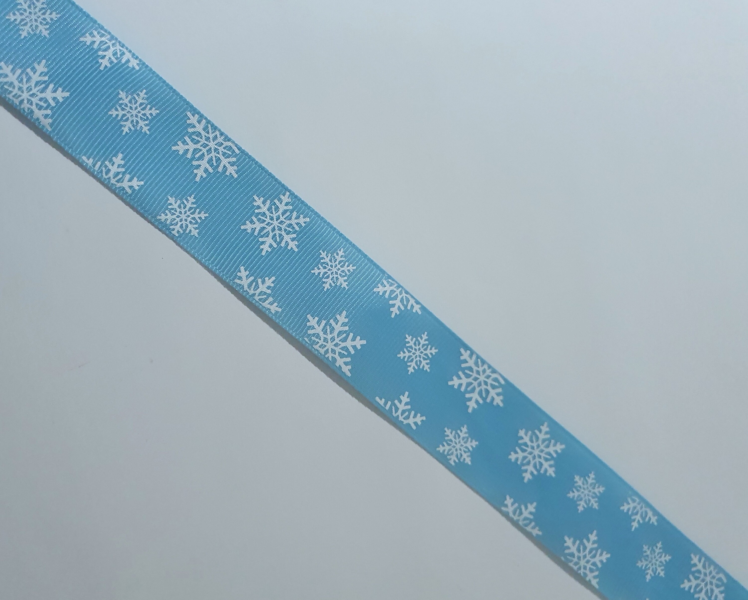 Snowflake Ribbon 25mm Grosgrain Ribbon Blue & White - Etsy UK