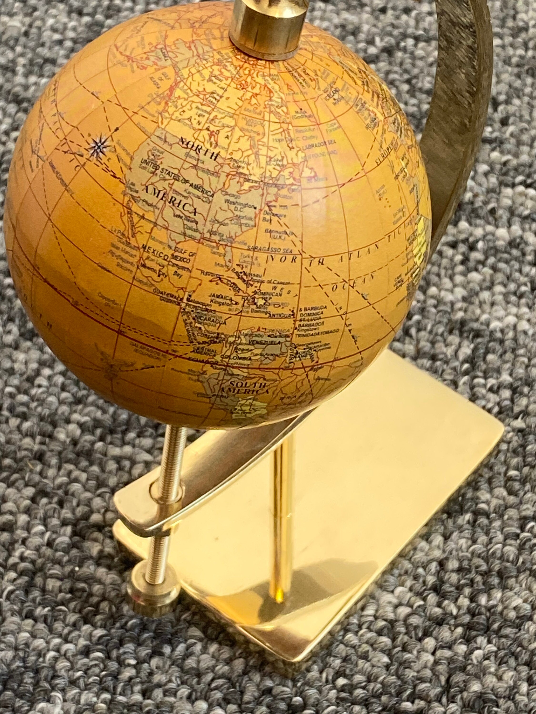 Brass Antique World Map Nautical Globe With Base Handmade Vintage ...