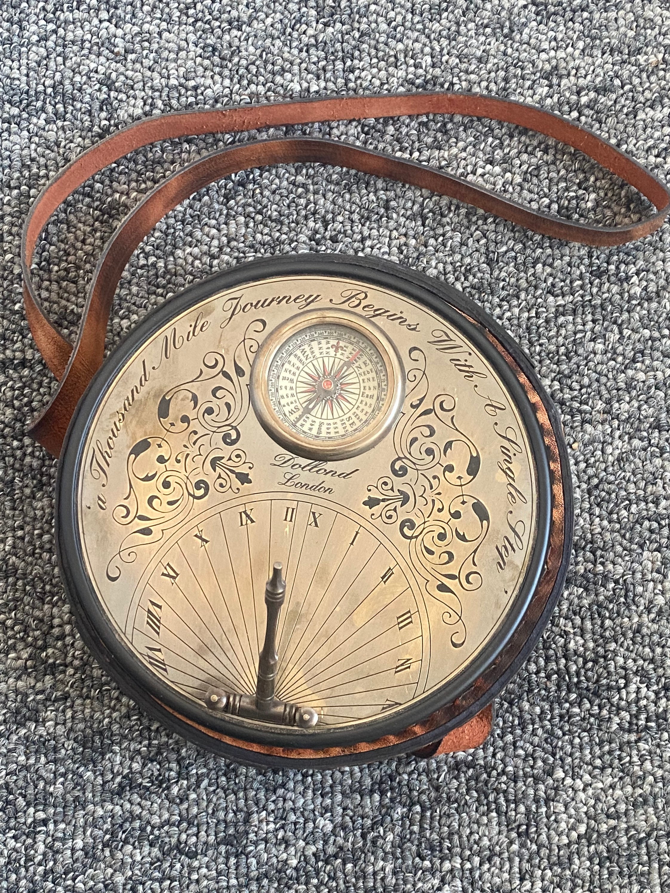 Functional Brass Sundial Compass-vintage Style Maritime - Etsy