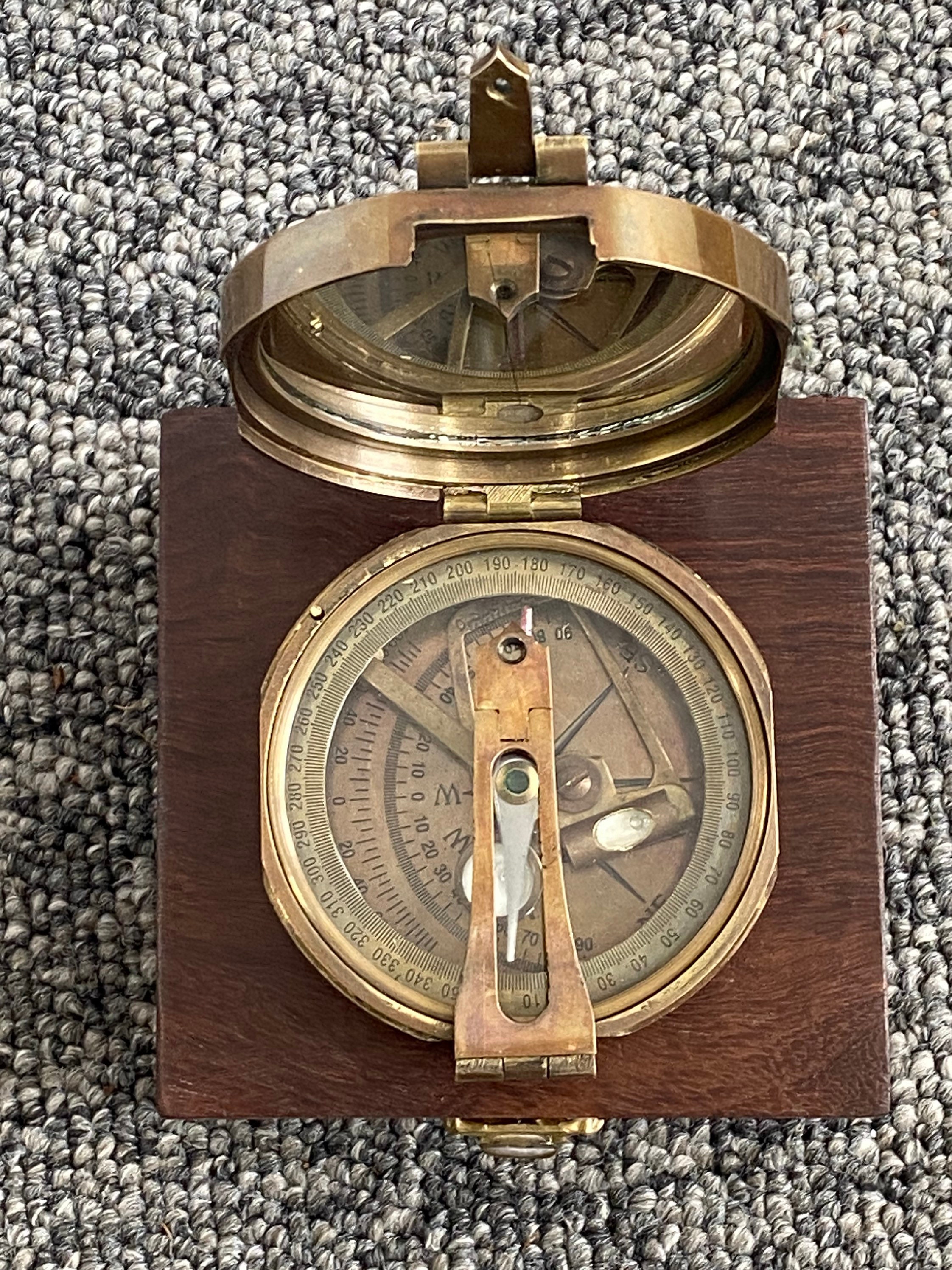 Antique Nautical Brass Brunton Vintage Compass Uk Stock Uk - Etsy