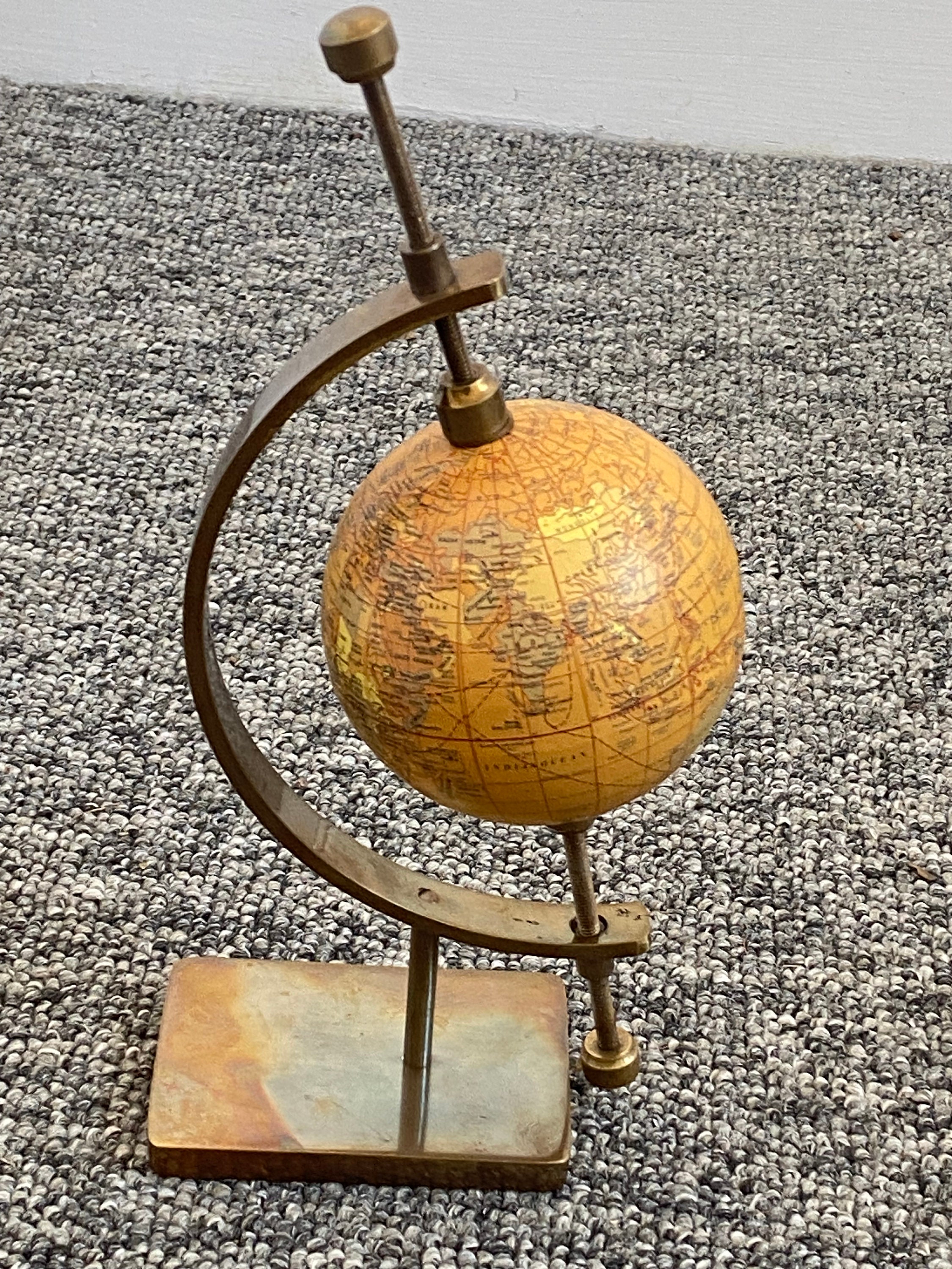 Brass Antique World Map Nautical Globe With Base Handmade Vintage ...