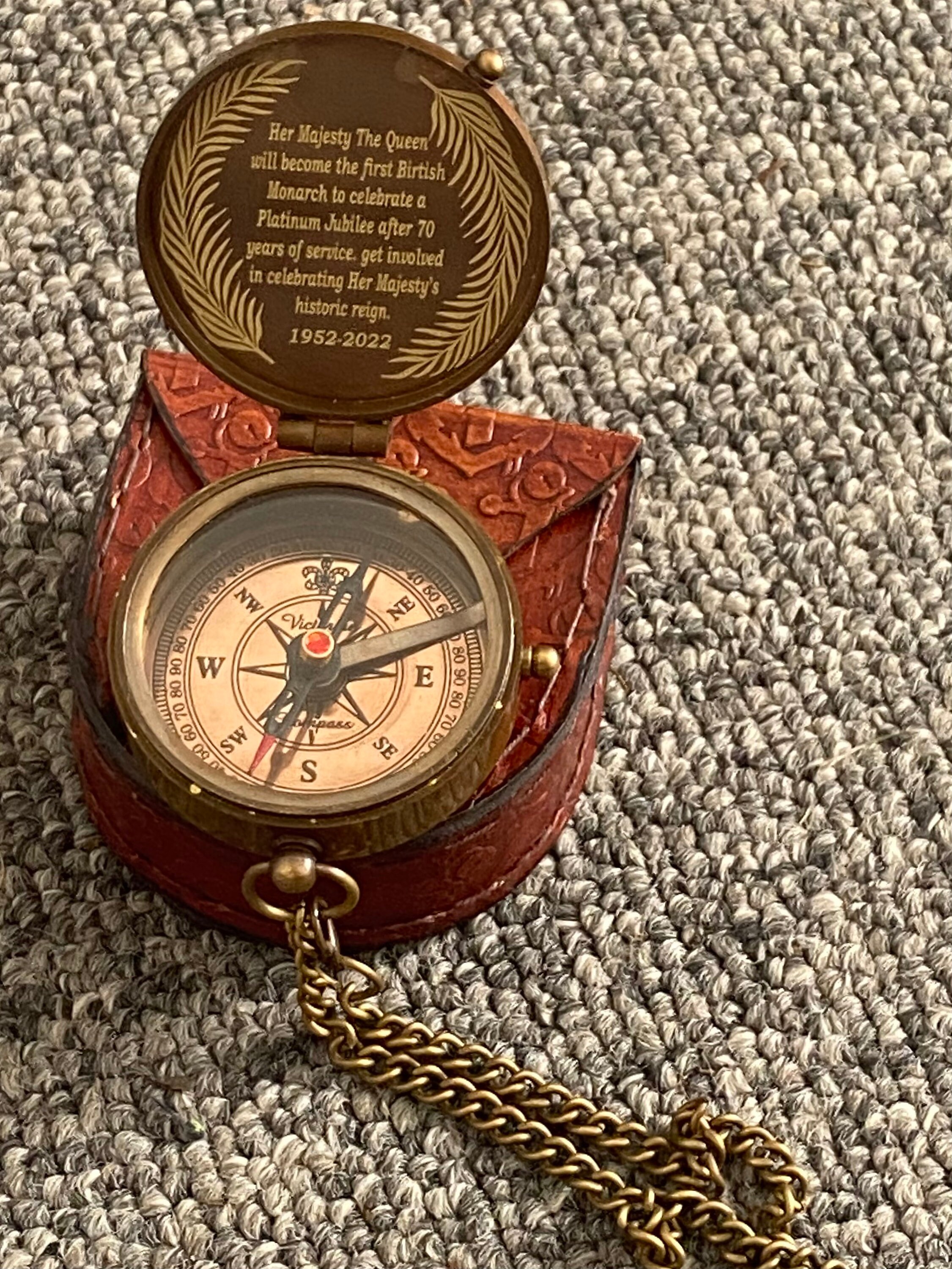 Platinum Jubilee Limited Edition Brass Compass Pocket Size Uk - Etsy