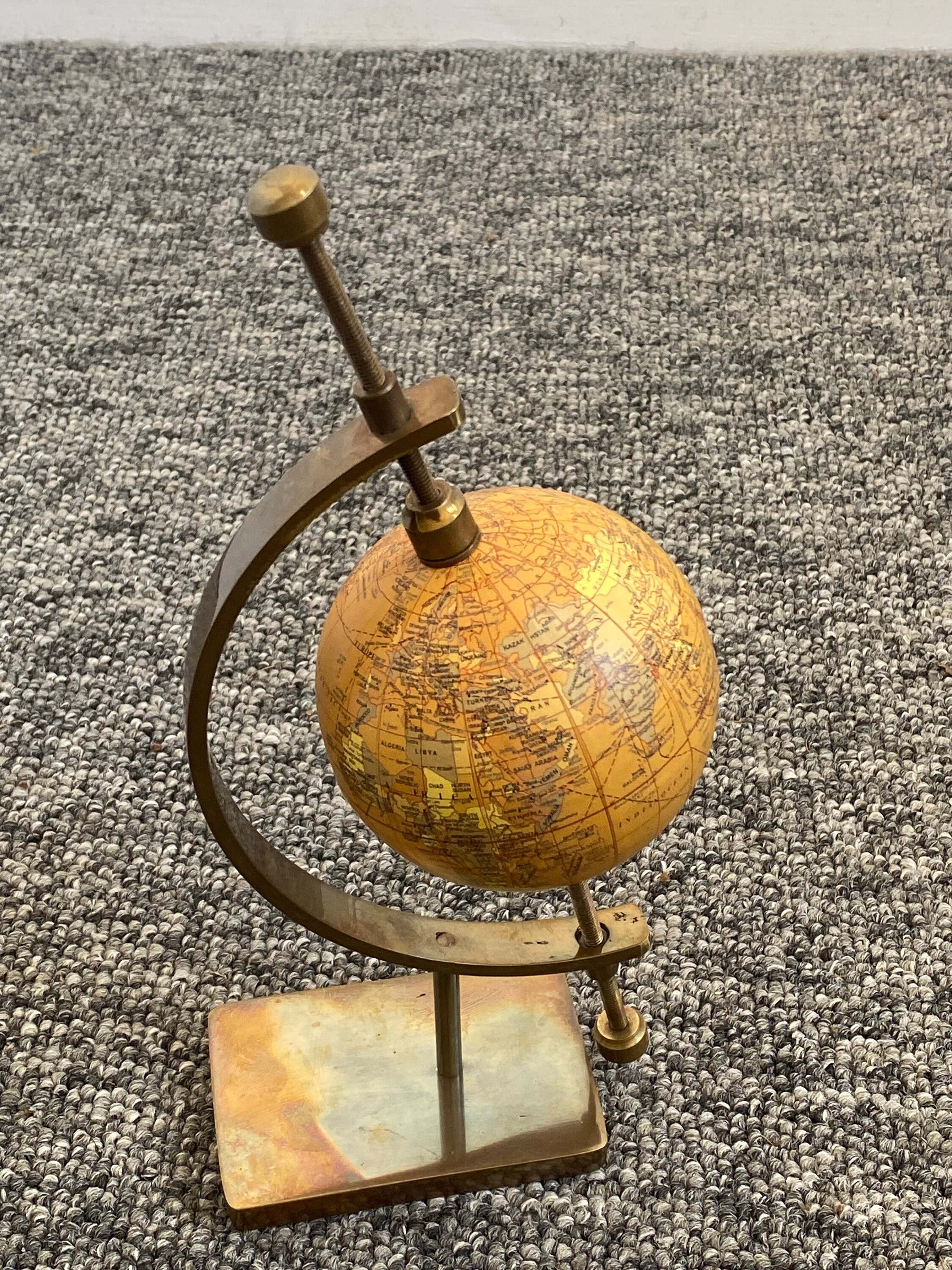 Brass Antique World Map Nautical Globe With Base Handmade Vintage ...