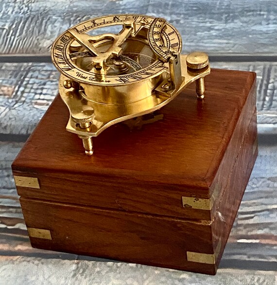 Brass Sundial Compass 3 Nautical Maritime Antique Vintage Sun - Etsy