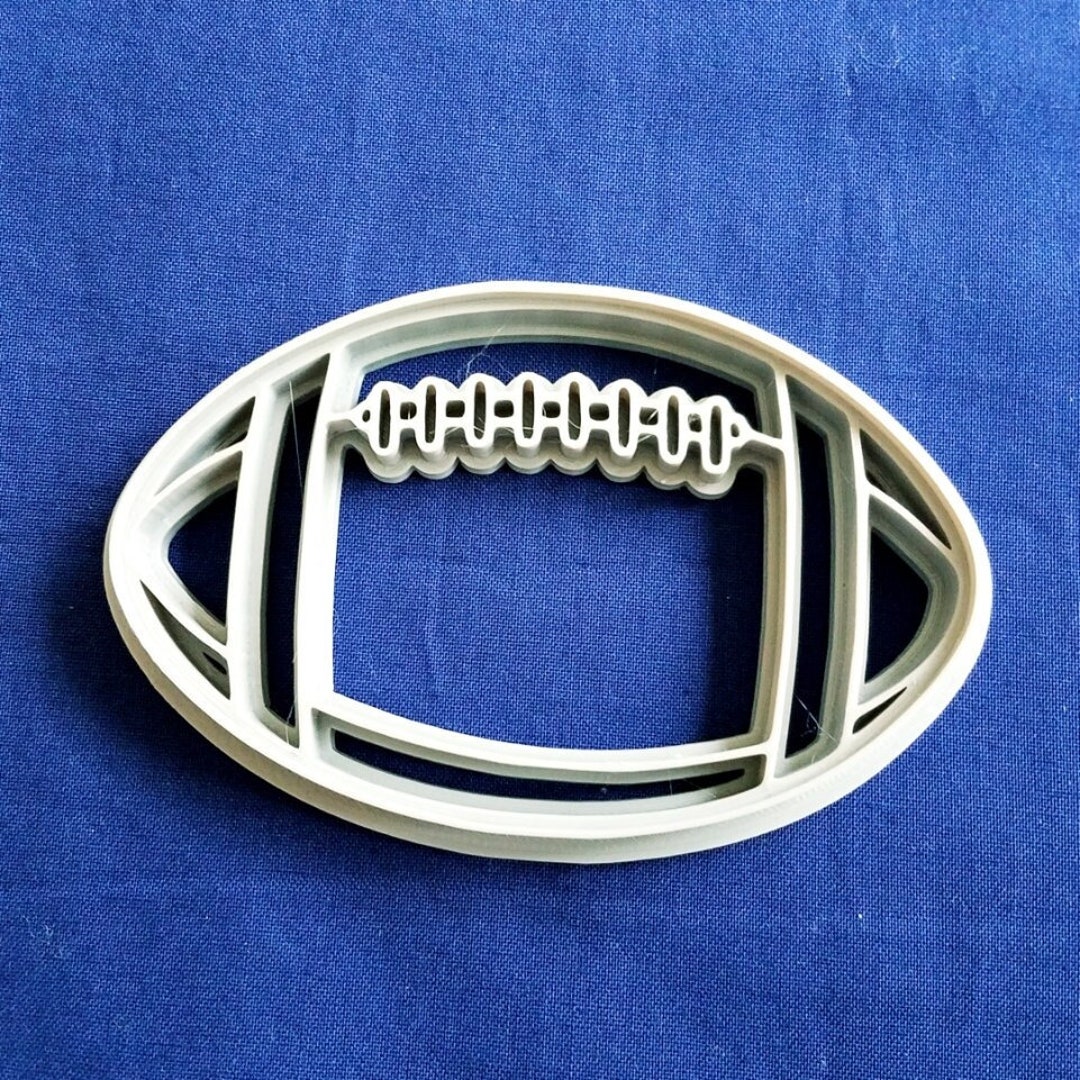 Football Cookie Cutter 3D Printed With Food Safe Plastic Colors May ...