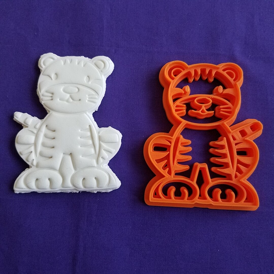 Tiger Cookie Cutter 3D Printed With Food Safe Plastic Colors May Vary ...
