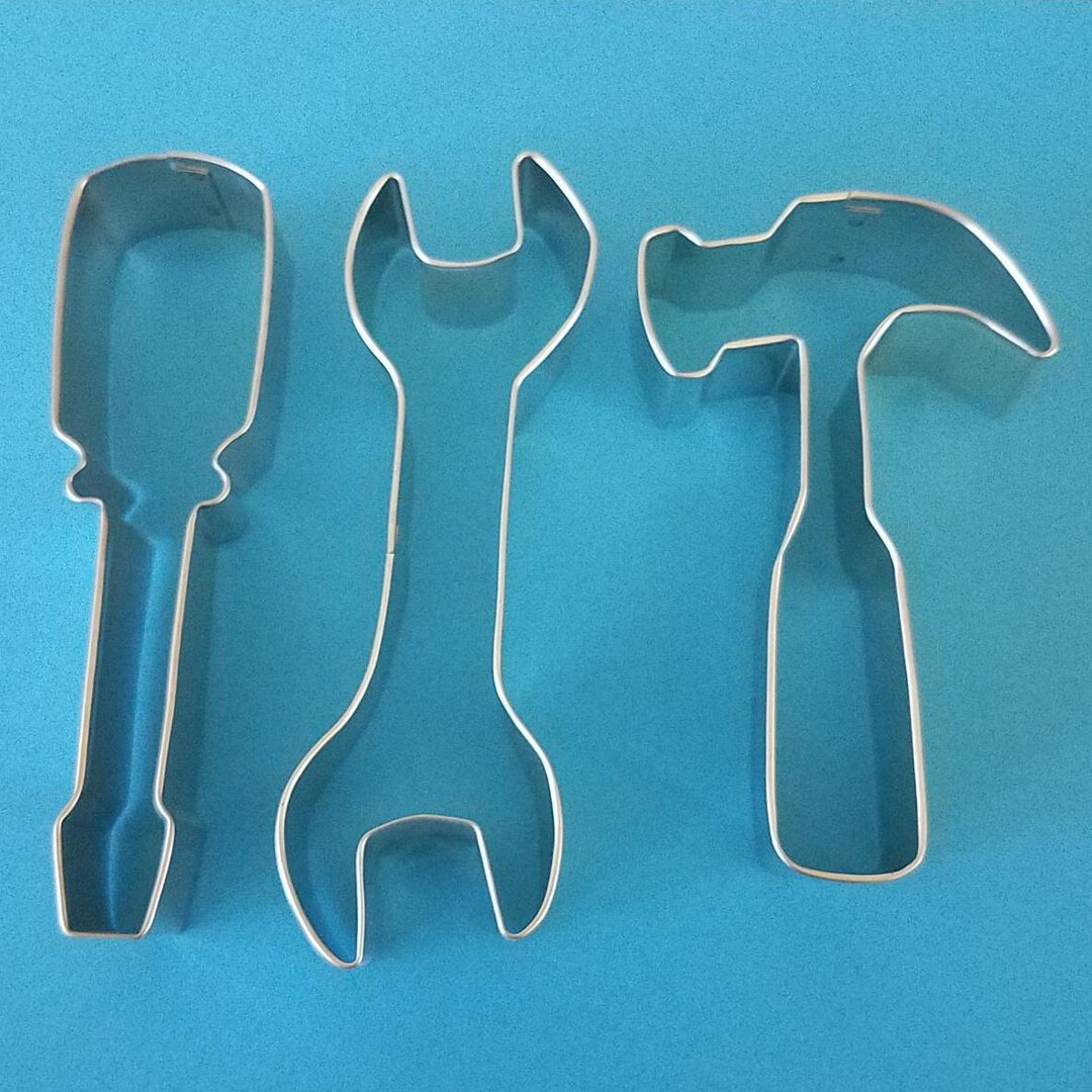Tool Theme Cookie Cutter Set Screwdriver Wrench Hammer 3 Pc Metal - Etsy