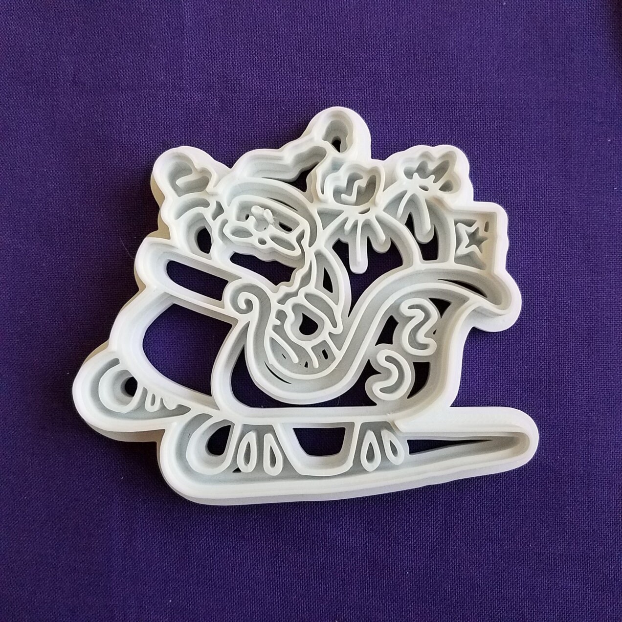 Santa and Sleigh Cookie Cutter 3D Printed With Food Safe - Etsy