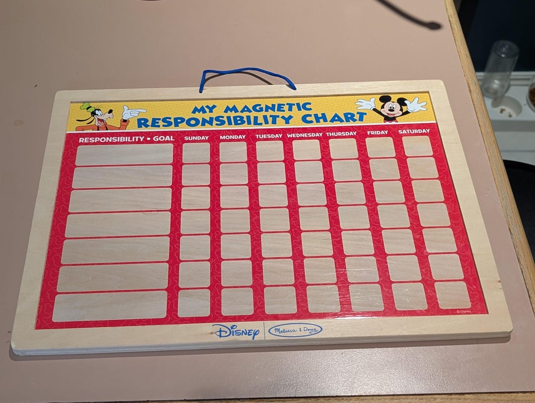 Melissa & Doug Mickey Mouse My Magnetic Responsibility Chart | Wooden ...