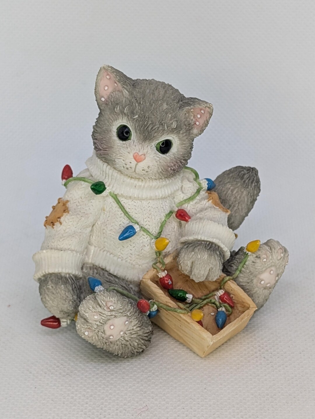 Enesco Calico Cat Figurine Brighten My Holidays - Etsy