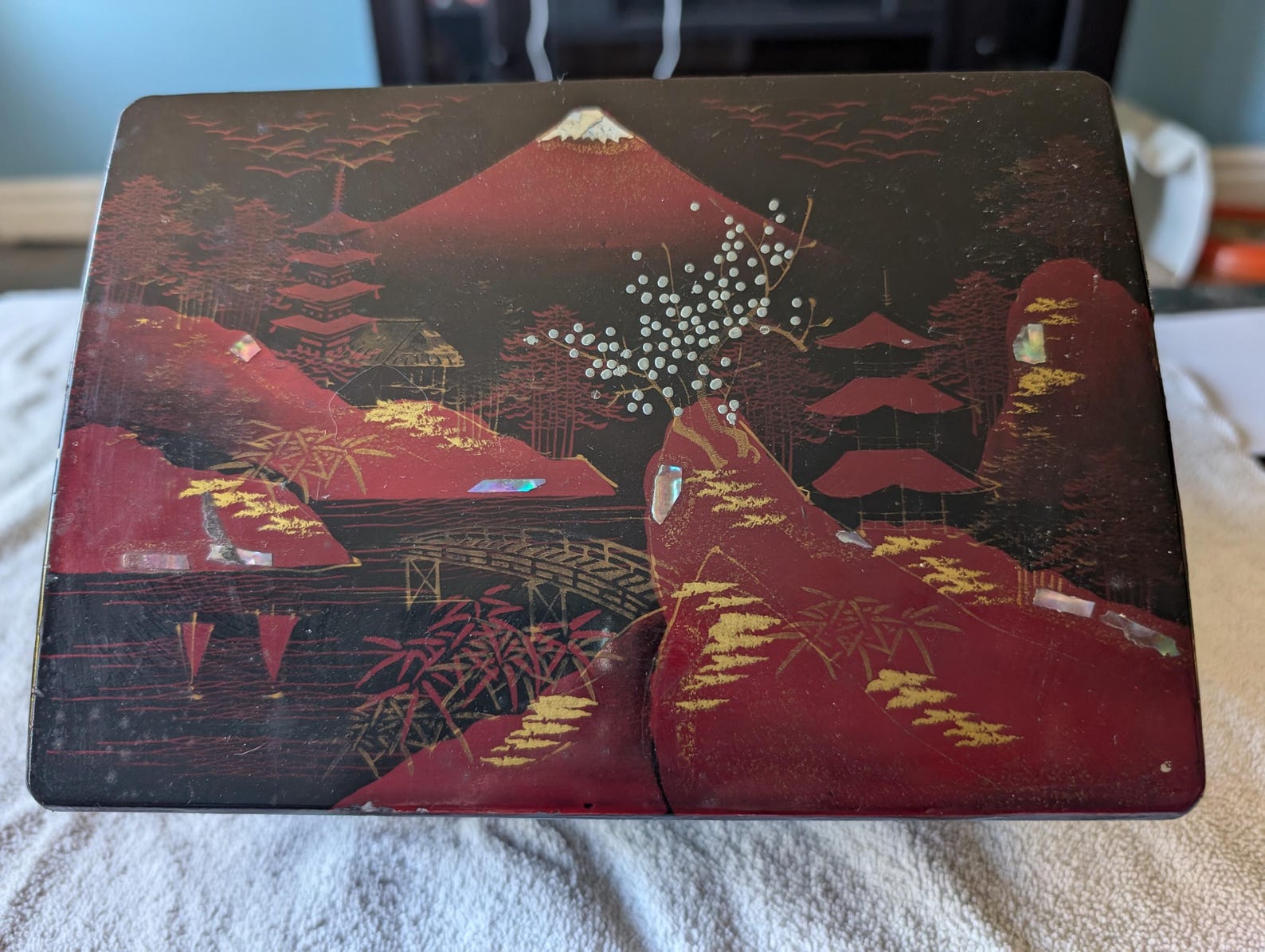 Vintage Japanese Lacquer Music Box - Etsy