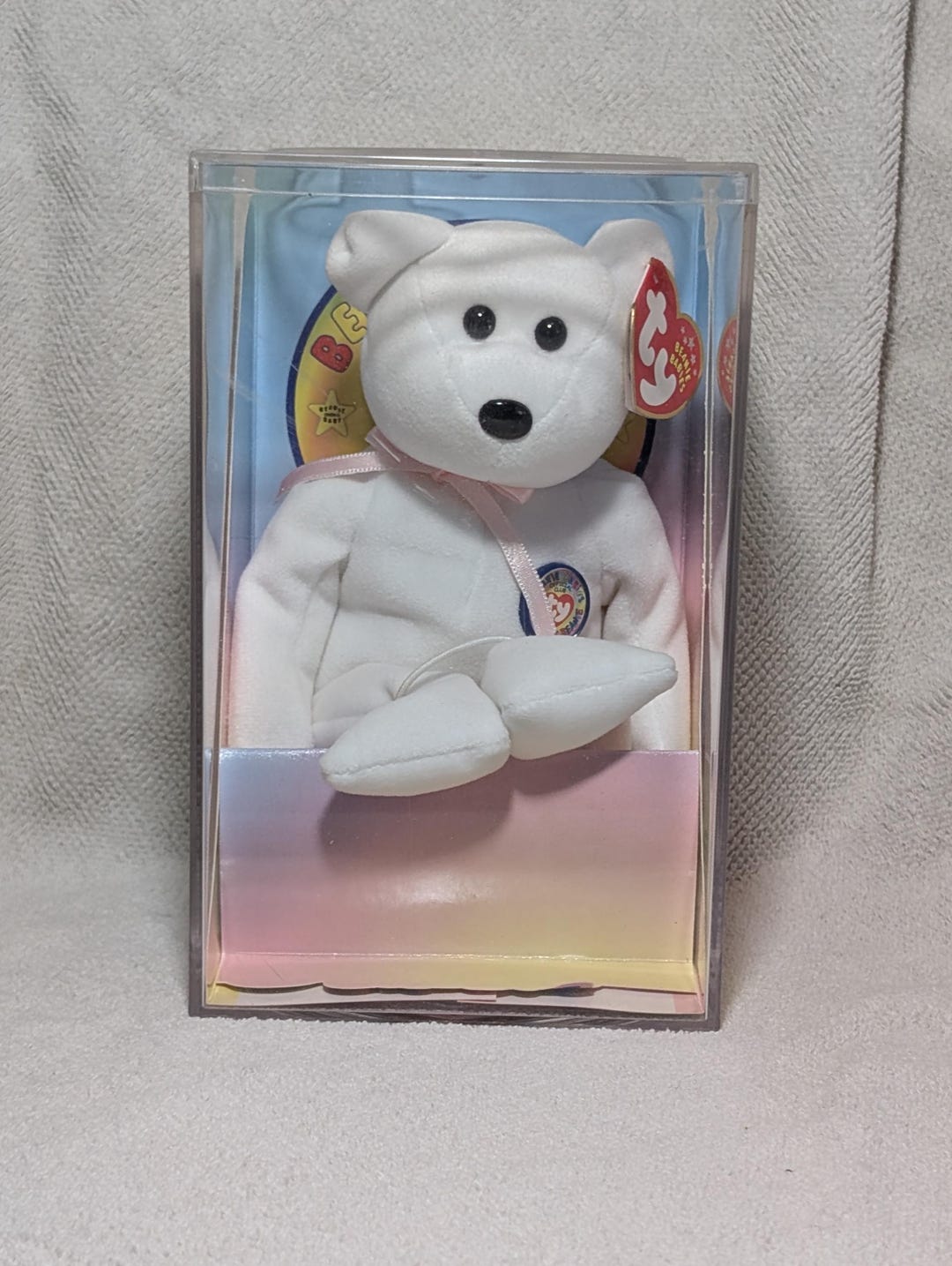 Unopened 2002 Pink Ribbon Color Me TY Beanie Bear in Plastic Box. - Etsy