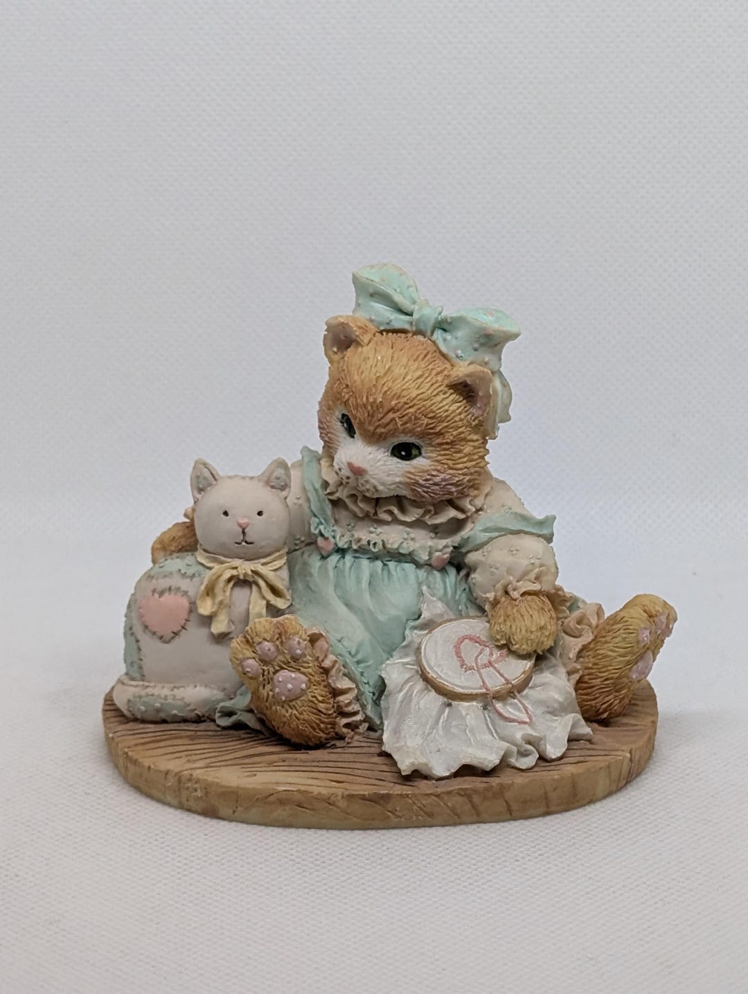 Enesco Calico Cat Figurine A Friendship is Sewn Stitch by Stitch. - Etsy