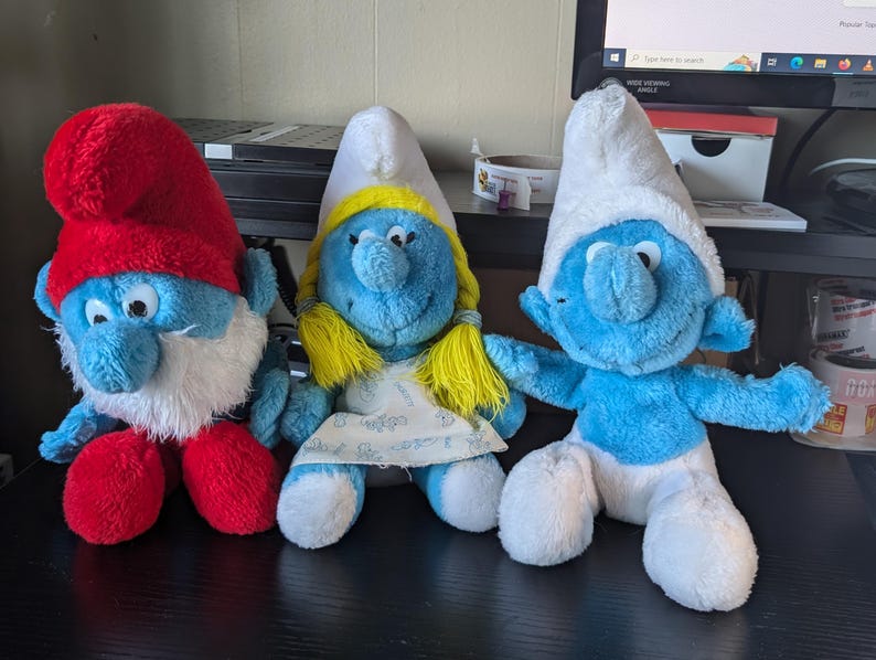Vintage 1981 the Smurfs Plush Doll - Etsy