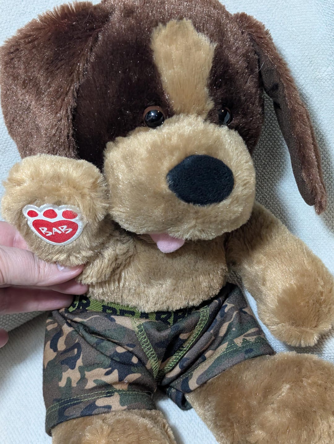 Build A Bear Puppy Dog With Camo Boxer Shorts - Etsy