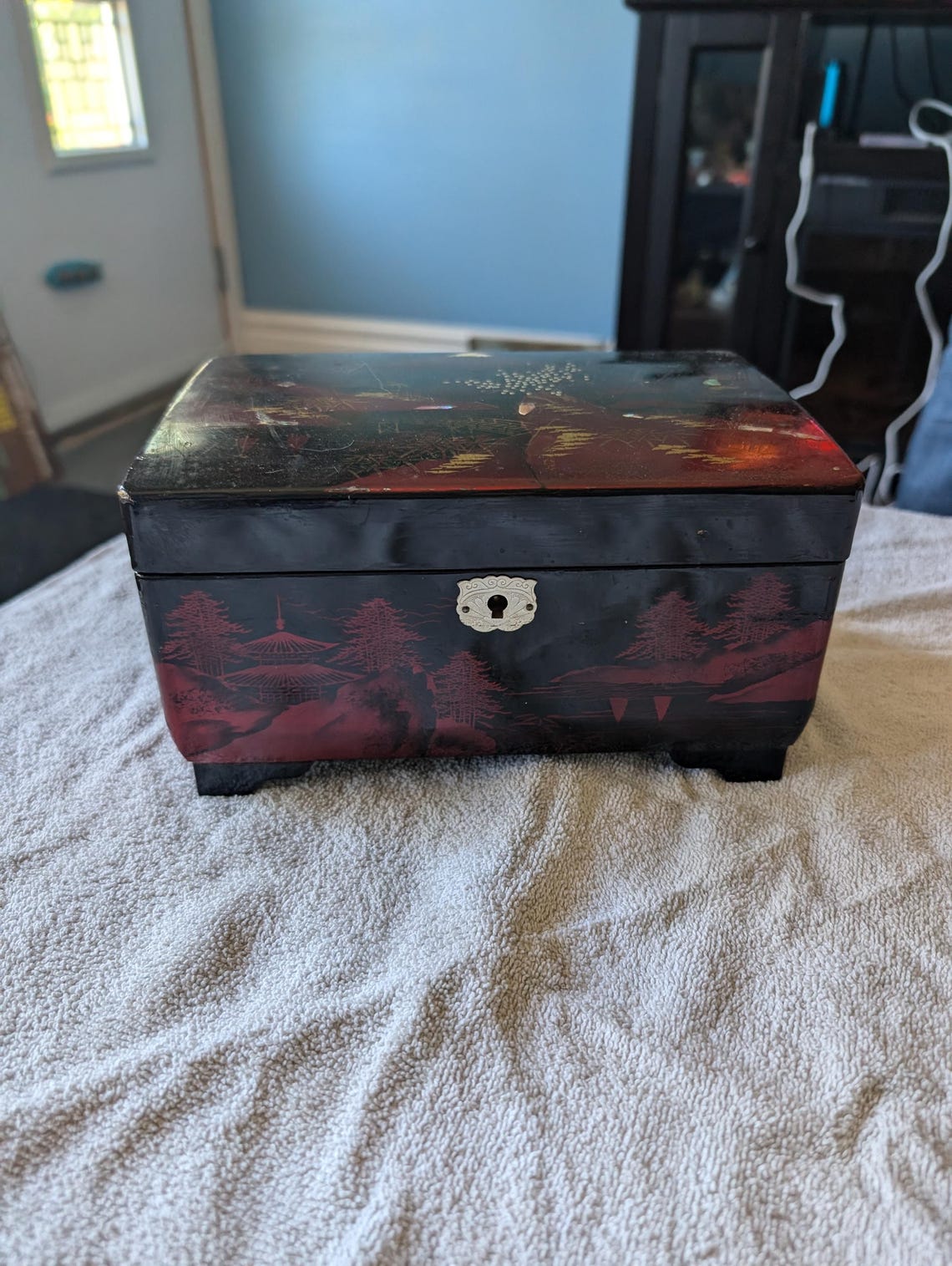 Vintage Japanese Lacquer Music Box - Etsy
